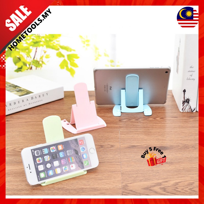 Phone Stand Clip Adjustable Foldable Mini Phone Desk Holder Live ...