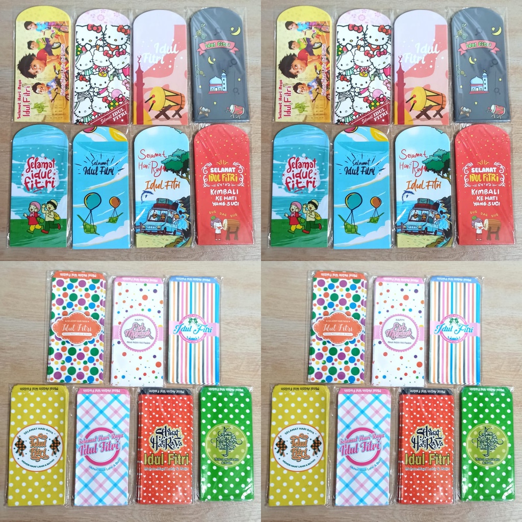 Long Eid Envelopes/Jumbo Contents 10 Glossy Money Without Folding ...