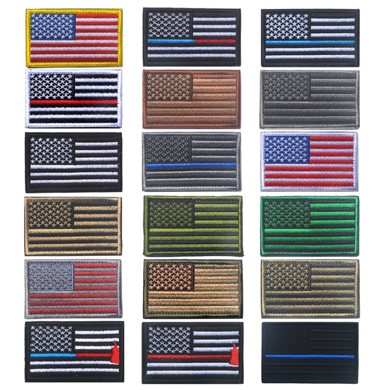Ready Stock Outdoor Bag Accessories Stamp American Velcro Sticker Star ...