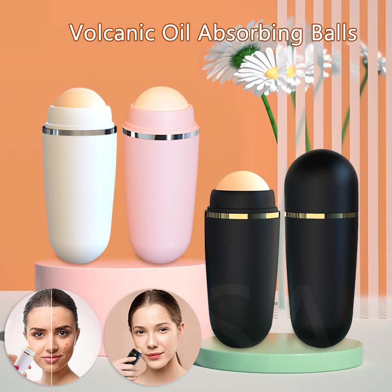 Natural Volcanic Roller /Oil Control Rolling Stone/ Matte Makeup Face ...