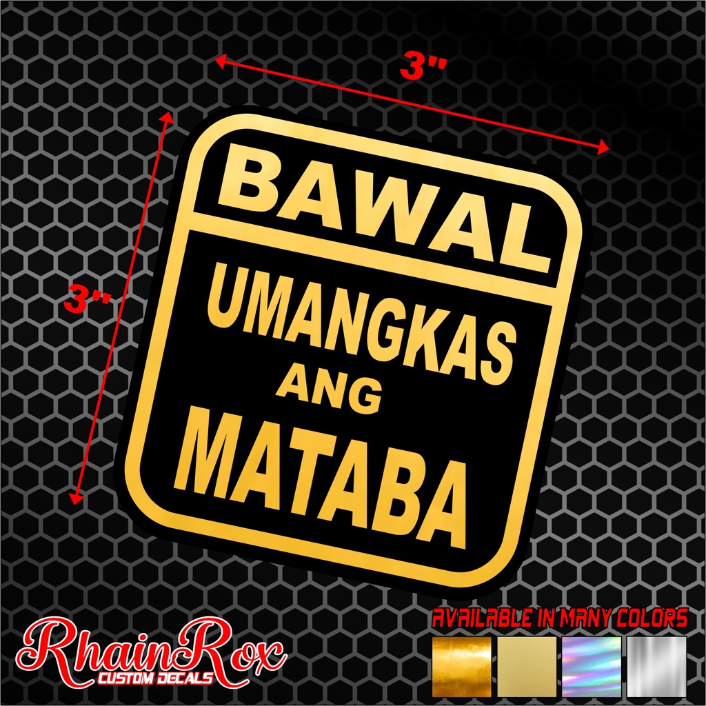 babala sticker part2 yayamanin goldchrome mattgold silver hologram ...