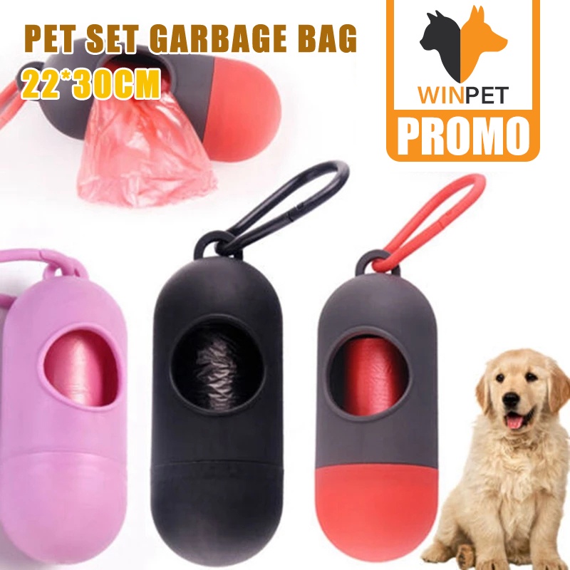 【1 Roll/15 Pcs】 Pet poop bag capsule Biodegradable Disposable Poop Bags ...