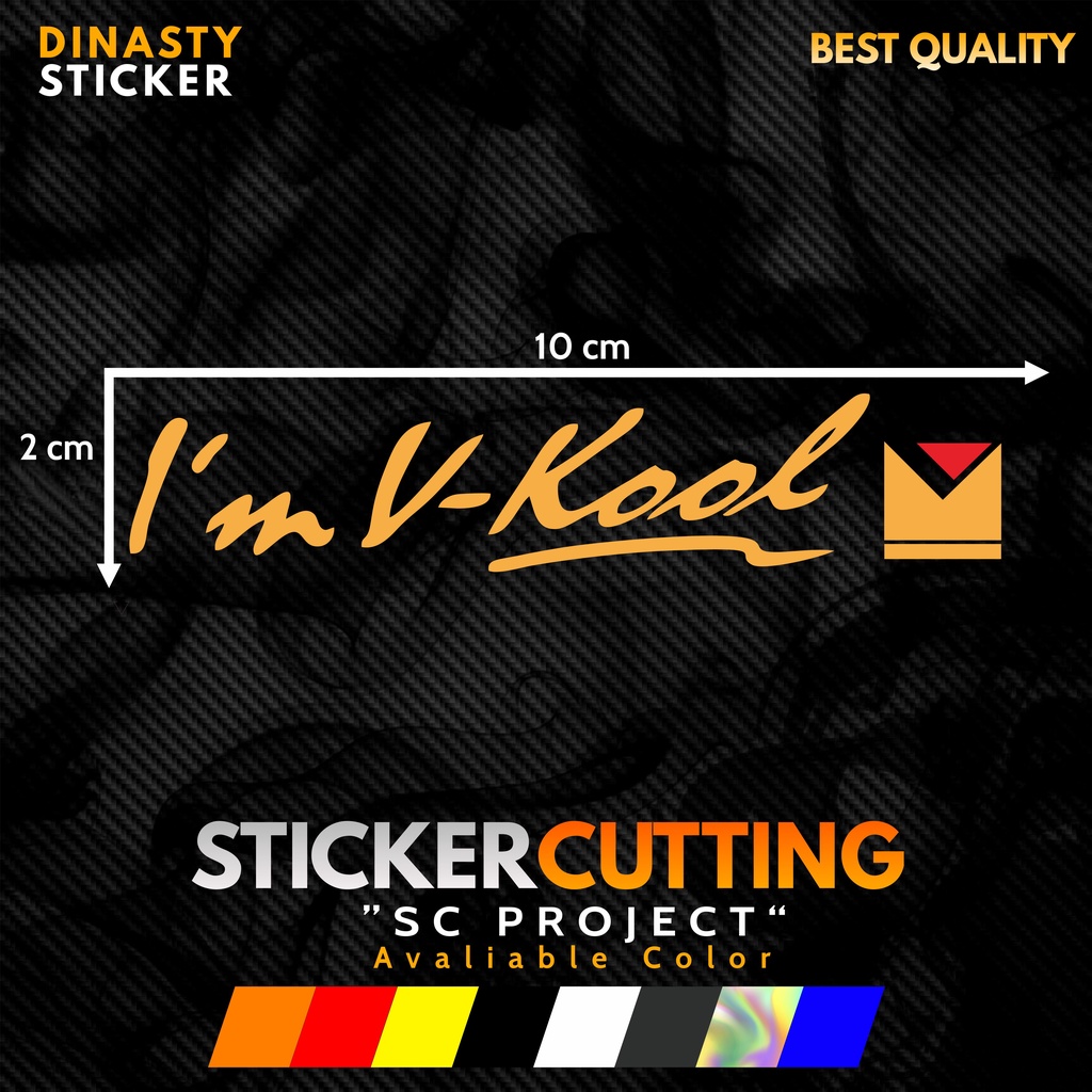 Sticker IM VKOOL CUTTING STICKER CAR GLASS STICKER | Shopee Philippines