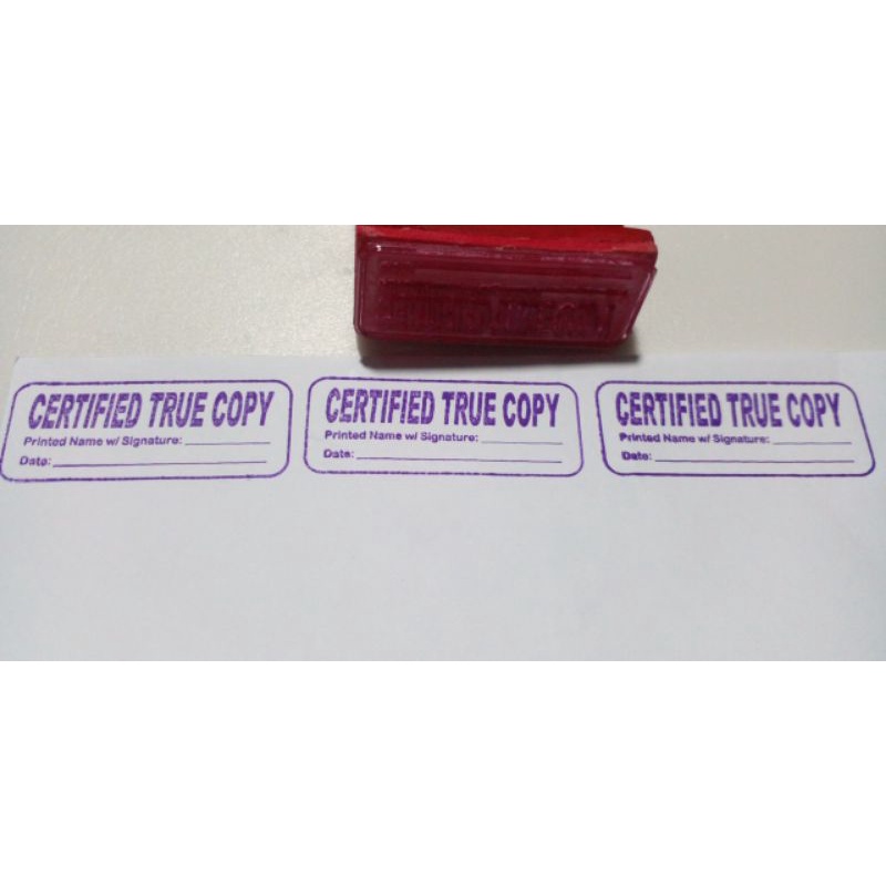 CERTIFIED TRUE COPY STAMP MACHINE MADE | Shopee Philippines