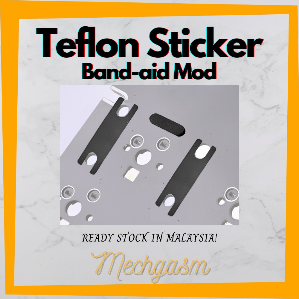 STABILIZER FOAM STICKER (10pcs)Teflon Silicon Sticker Mechanical ...