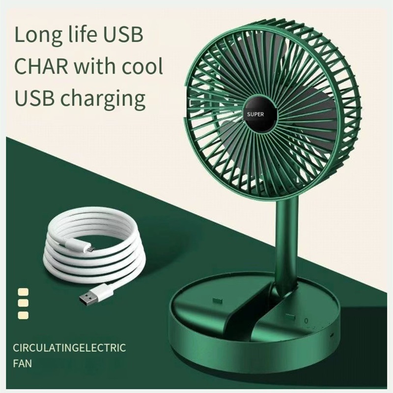 Portable Rechargeable 3 Speed Fan Foldable Telescopic 180 Degree ...