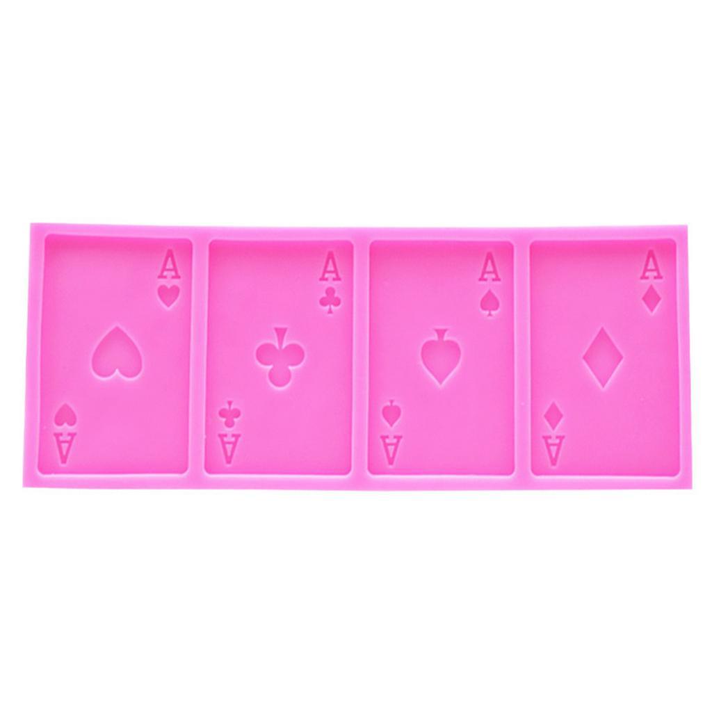 HAPPY Poker Playing Card Pastry Mold Chocolate Cake Decoration Silicone ...