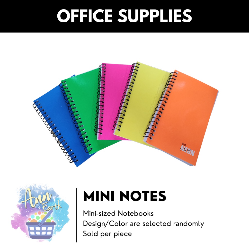 Mini Notes / Mini Spring Notebook / Listahan ng Utang (3.5 x 5.5 inches ...