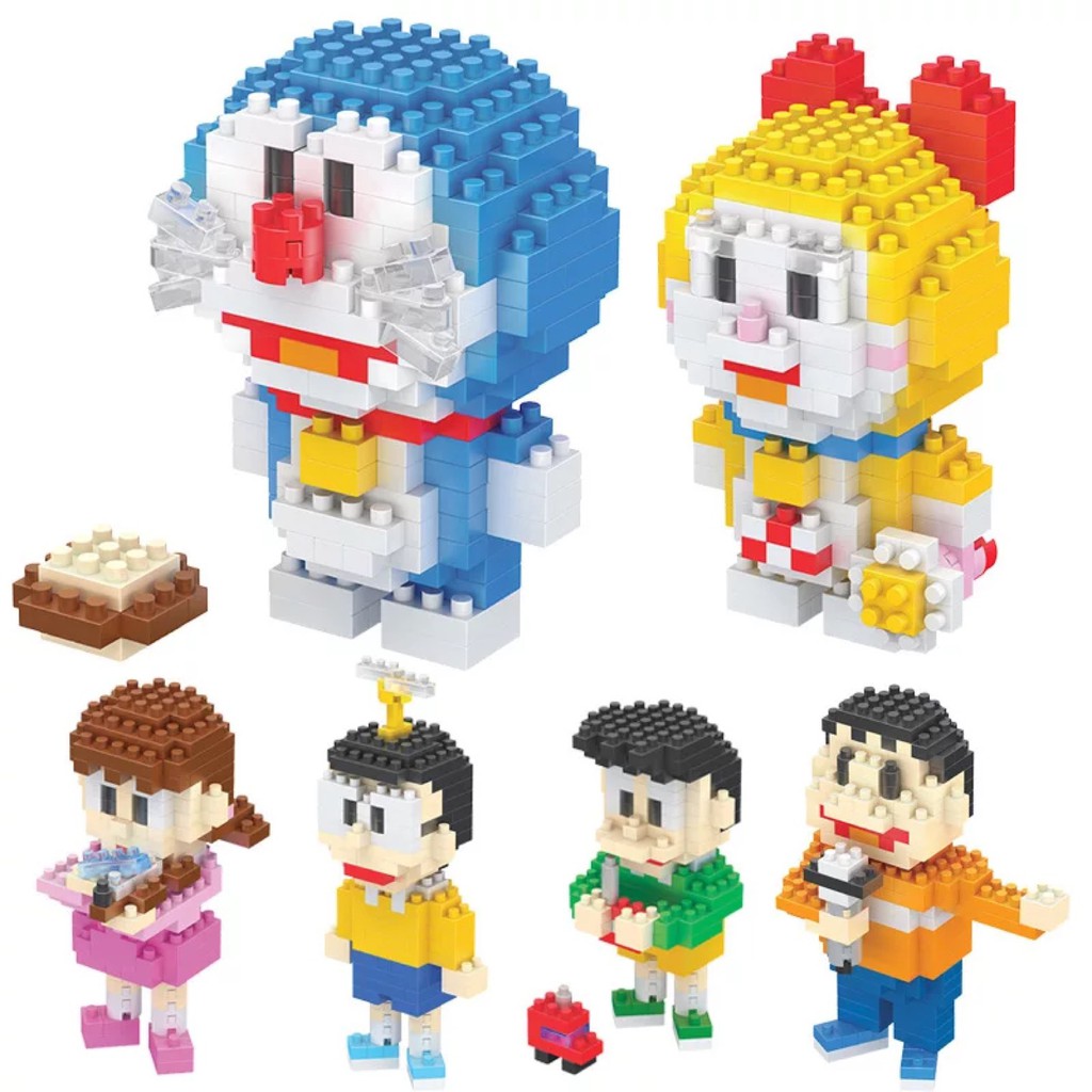 Cartoon Mini Blocks Cute Building Bricks Model Anime Collection ...