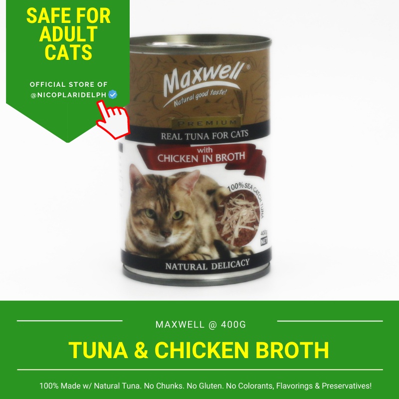 Maxwell Cat in Can - Tuna with Chicken in Broth Delicious and Natural ...