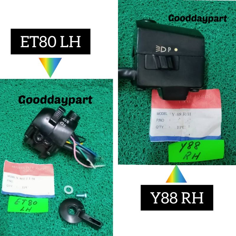 YAMAHA *TAIWAN* Y88 RH SWITCH / ET 80 LH SWITCH WITH CHOKE LEVER HANDLE ...