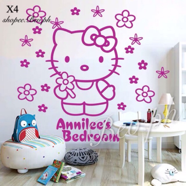 Hello kitty Wallpaper Sticker Pvc Waterproof 90Cm by 60Cm | Shopee ...