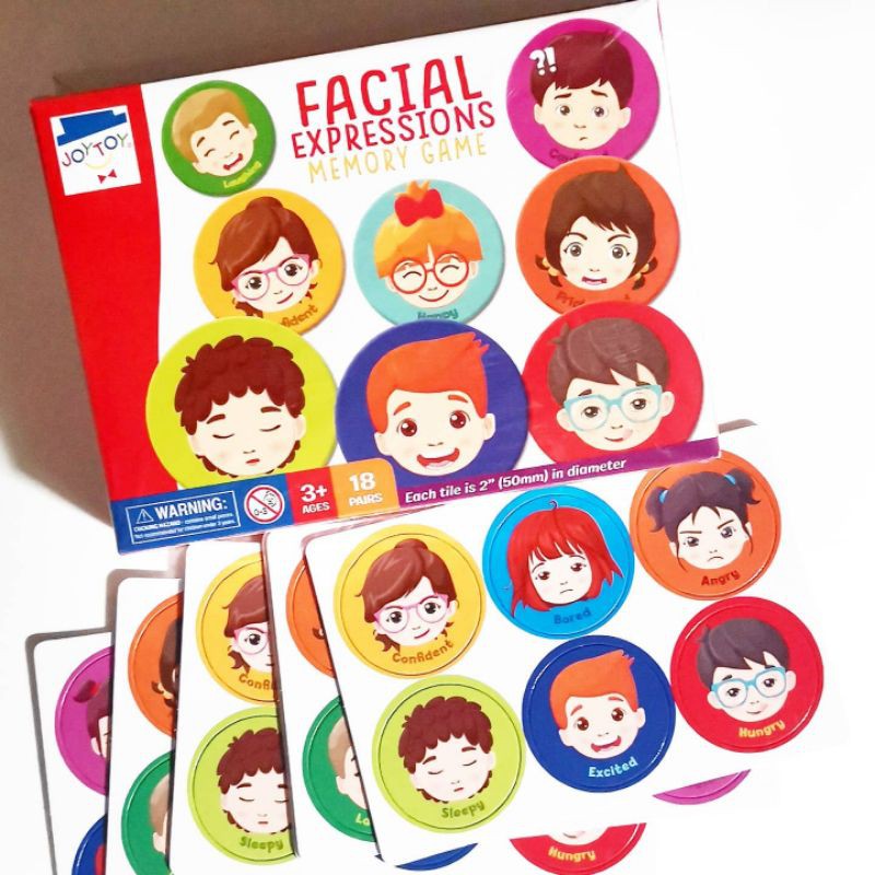 FUNandSMART Facial Expression Memory Game Cards Kids Educational Toy ...