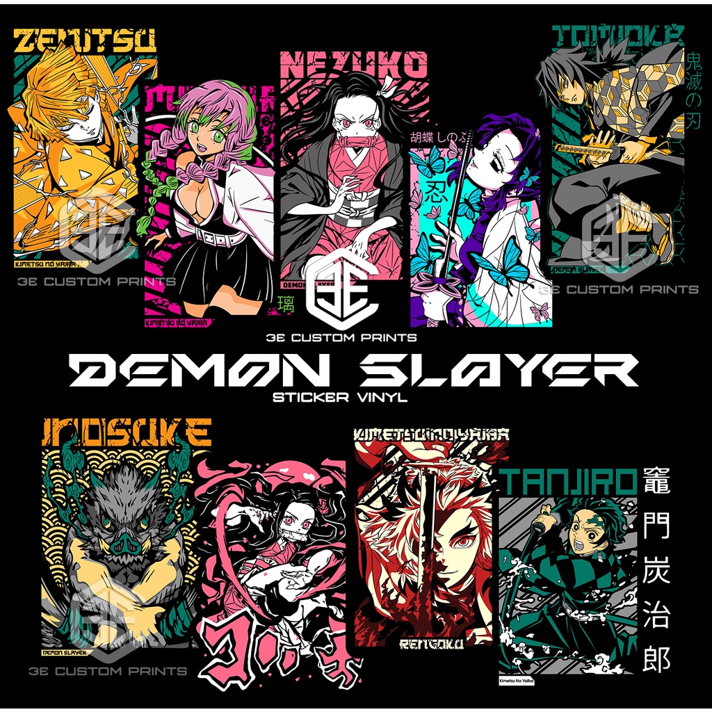 DEMON SLAYER, KIMETSU NO YAIBA ANIME VINYL STICKER | Shopee Philippines