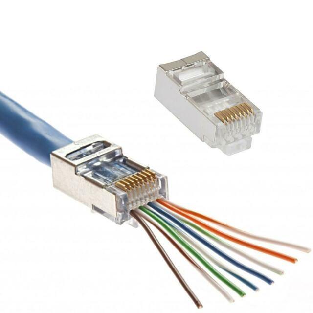 RJ45 Metal Passthrough | Plastic Clear Non-Pass CAT6 SOLD | Shopee ...