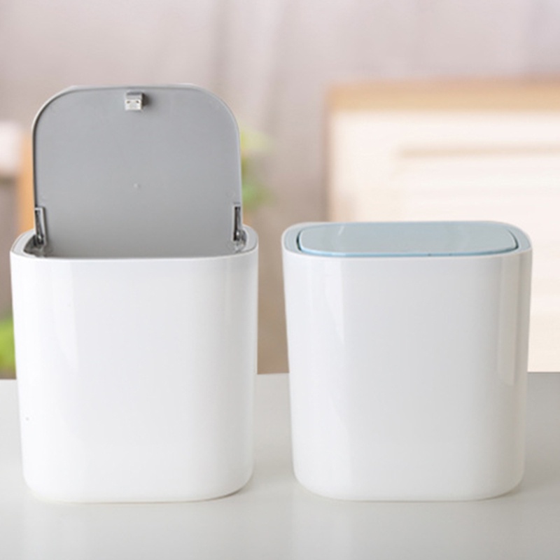 Mini Trash Can Desktop Trash Bin with Lid Small Tiny Countertop Garbage ...