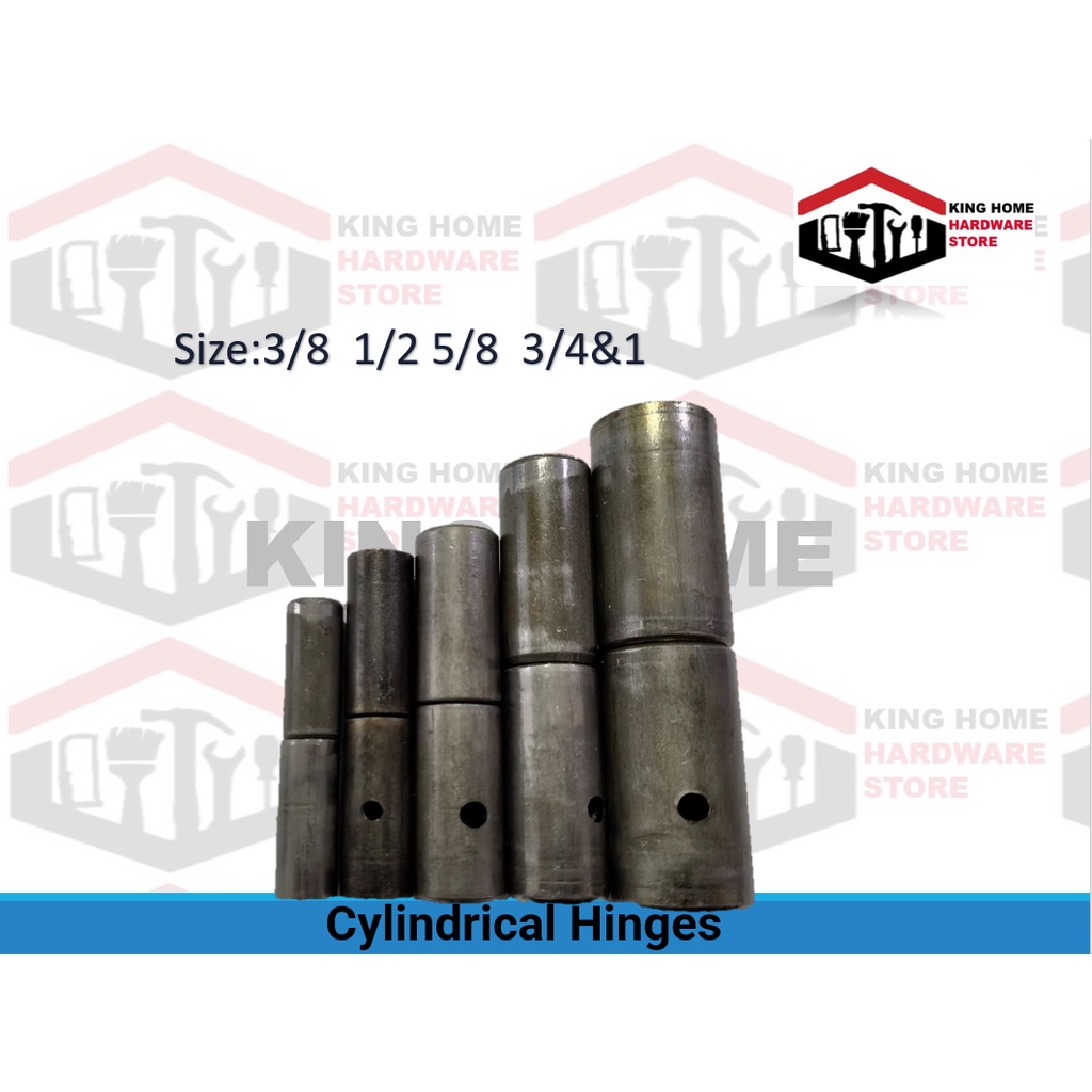 Cylindrical Hinges (per pcs) 3/8 1/2 5/8 3/4 1 inch steel door ...