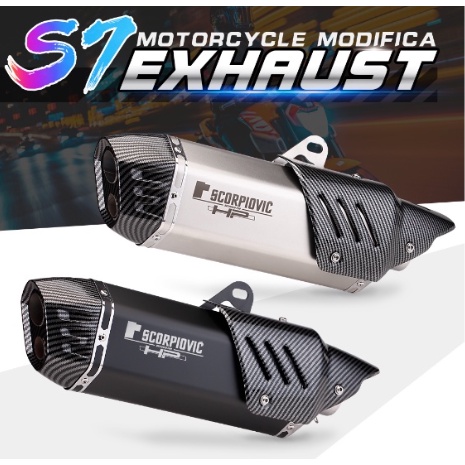Spot 51mm S7 Motorcycle Exhaust Muffler Canister Akrapovic Exhaust ...