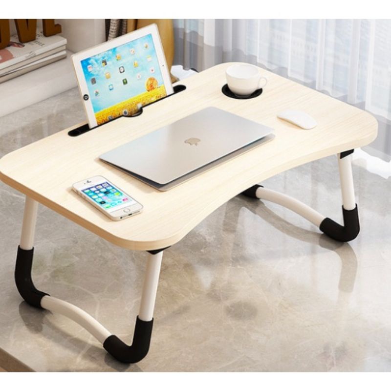 Foldable Wooden Computer Bed Table Laptop Office Desk Lazy Bed Table ...
