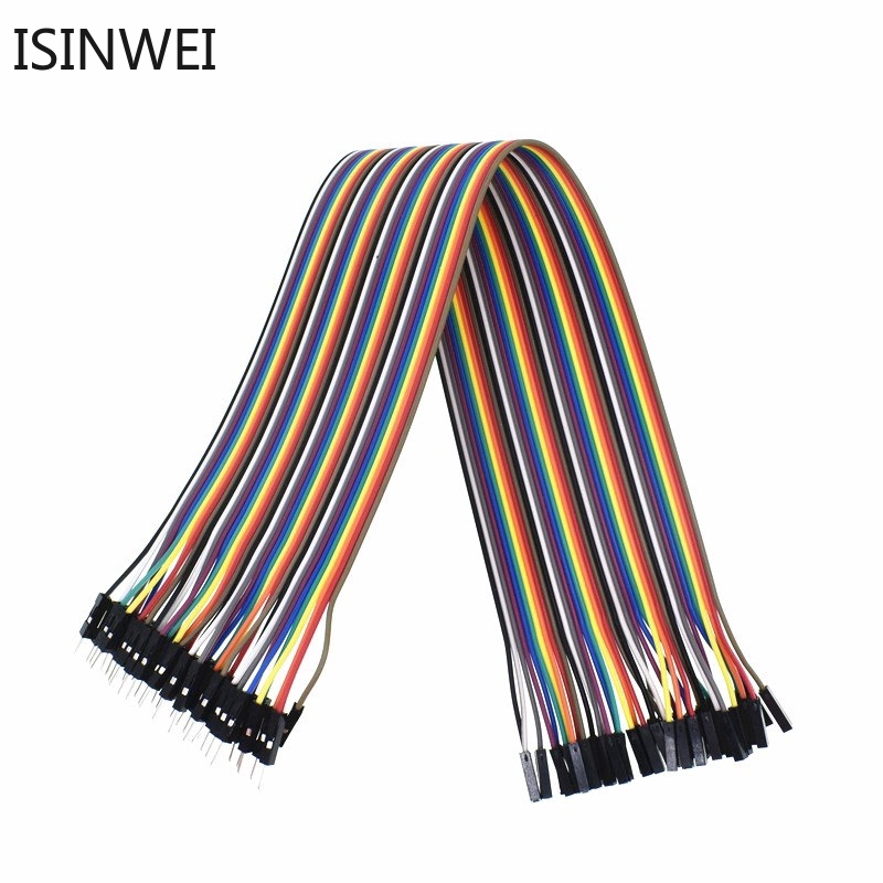 40pcs In Row 30cm Dupont Cable 30cm 2.54mm 1pin 1p-1p Female To Male ...