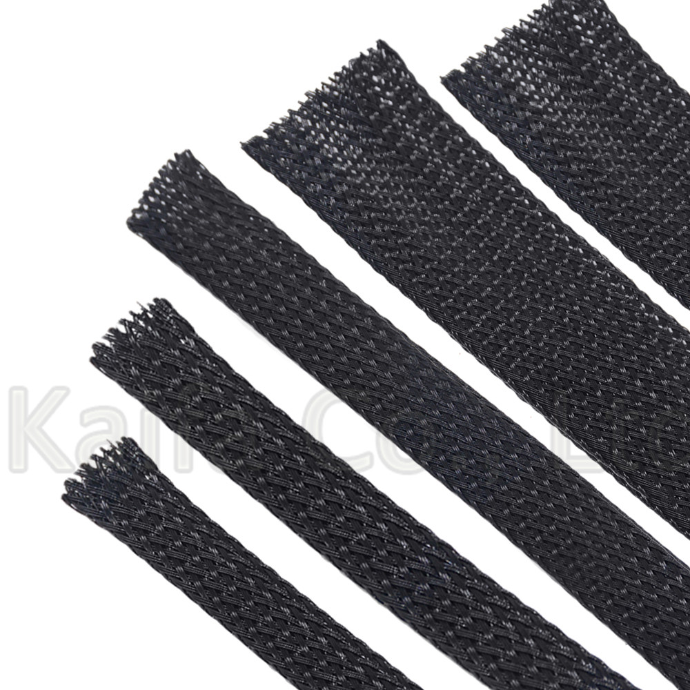 10M 3 4 6 8 10mm Cable Sleeve black Wire Protection PET Nylon Cable ...