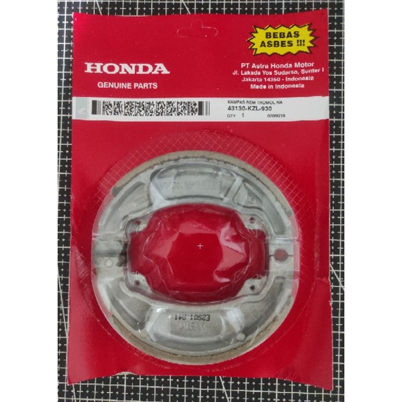 Rear Break Shoe Part Number 43130-KZL-930 for Honda Click V1-V2, Honda ...