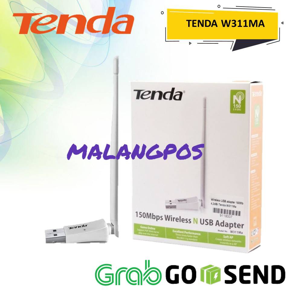 TENDA Wireless ADAPTER TENT W311MA ANTENNA WIFI DONGLE/ RECEIVER ...