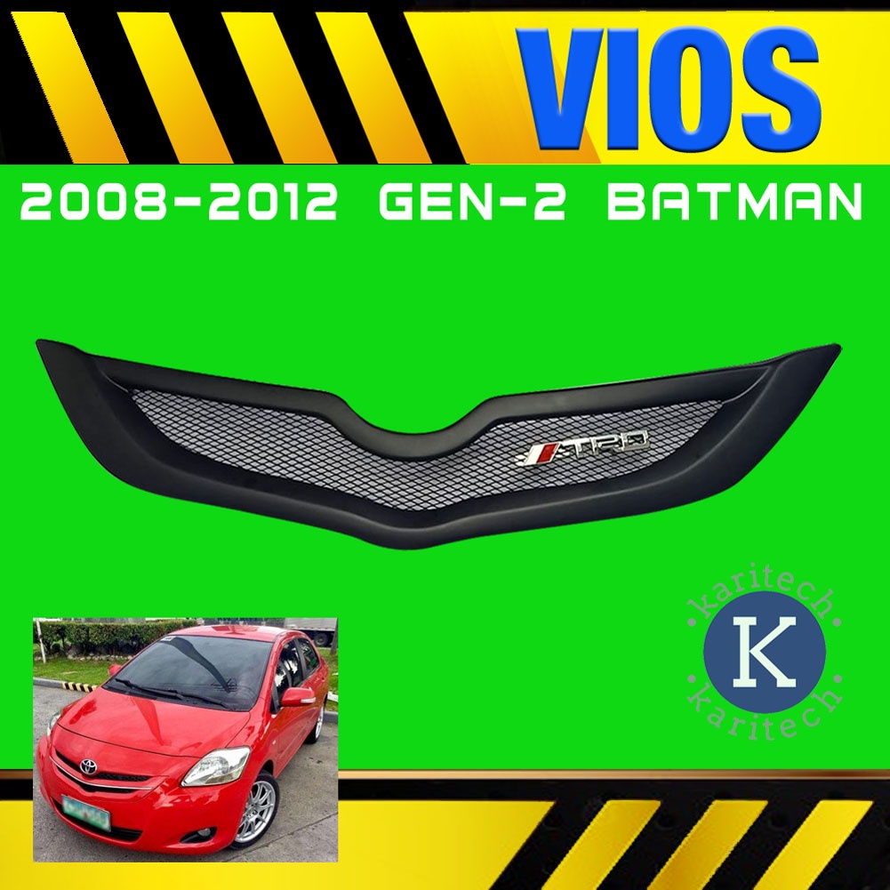 Vios 2008 up to 2012 (Front Mesh Grille with TRD Emblem ) Gen 2 Batman ...