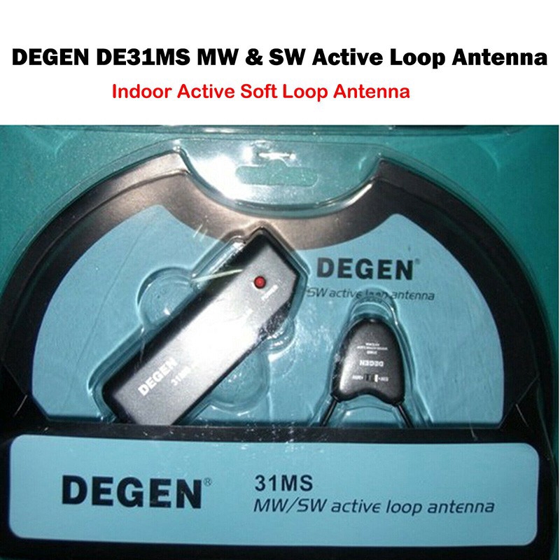 DEGEN DE31MS MW & Shortwave Active Loop Antenna Indoor Active Soft Loop ...