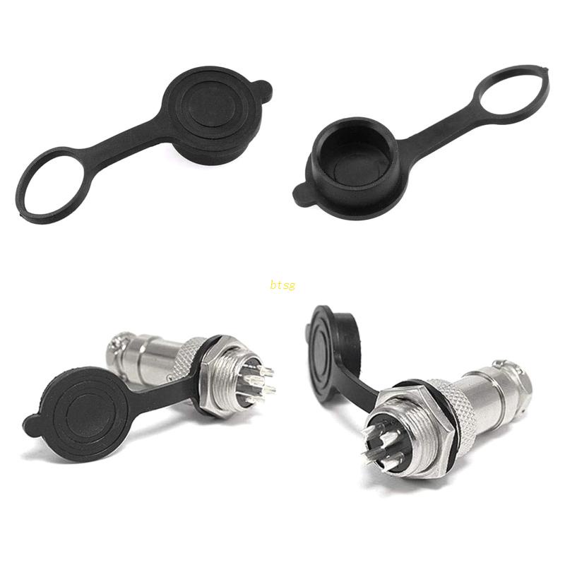 btsg Black GX12 GX16 GX 20 Aviation Connector Plug Cover Circular ...