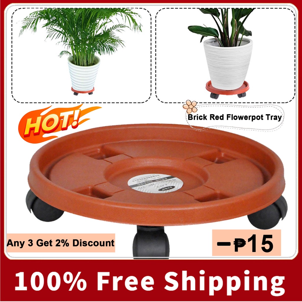 【Yetooone】Movable Plant Stand Flower Pot Tray, With Universal Wheels ...