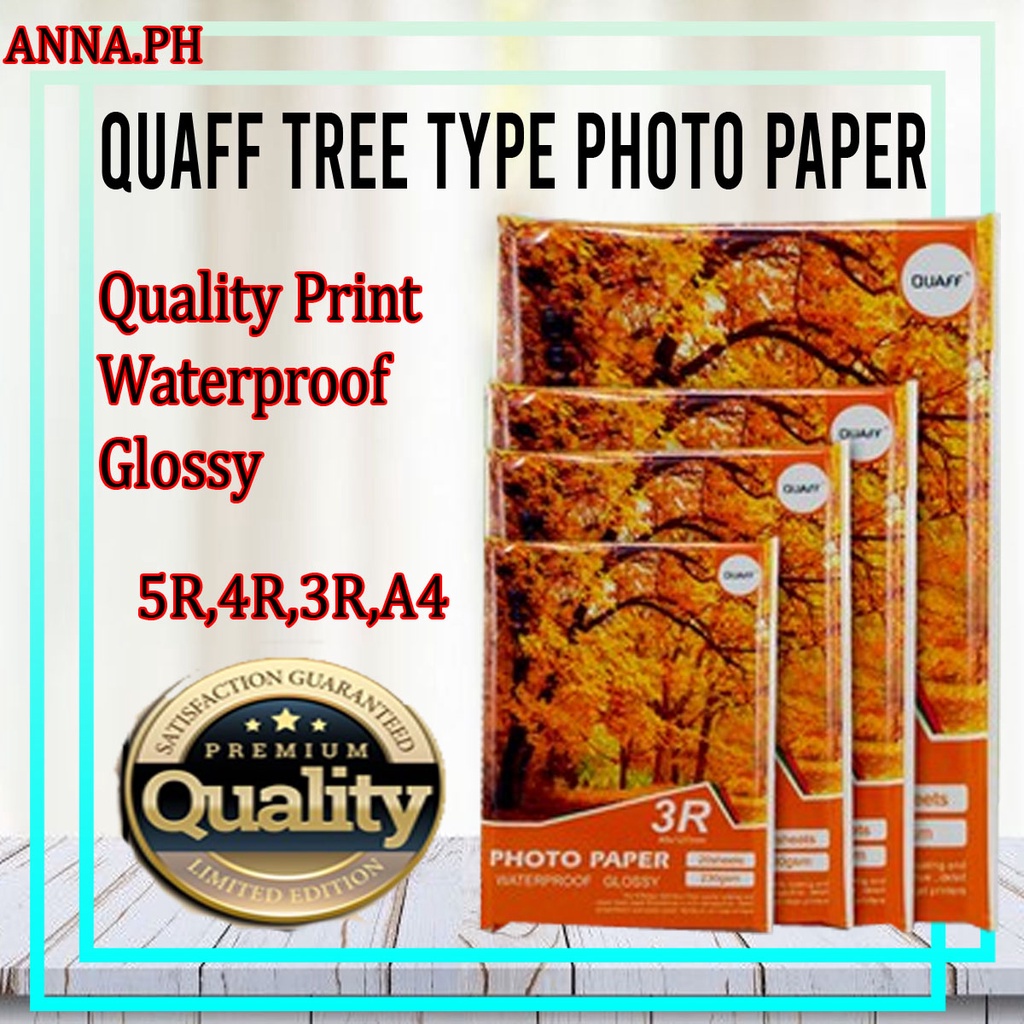 Quaff High quality photo paper A4/5R/4R/3R sizes | Shopee Philippines