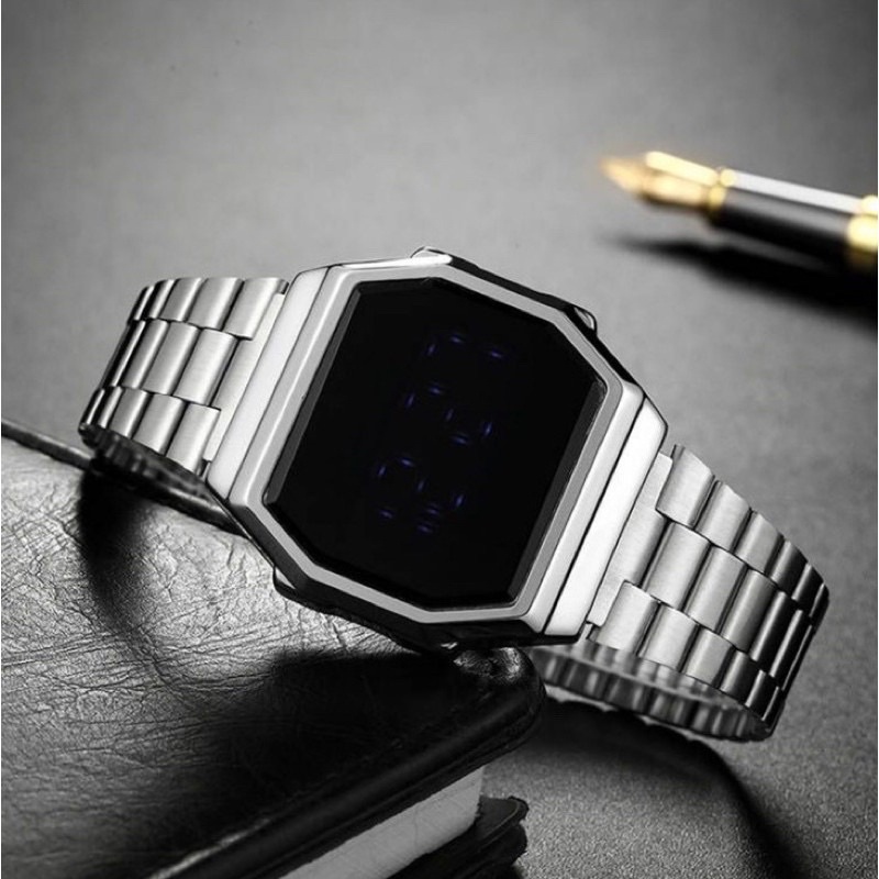 Gedi Mirror Touch screen vintage waterproof watch unisex men women ...