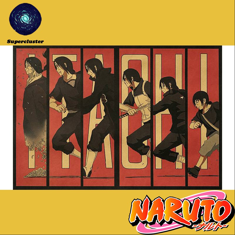 NARUTO "Uchiha Itachi's Way" poster Anime Kraft Paper God of Itachi ...