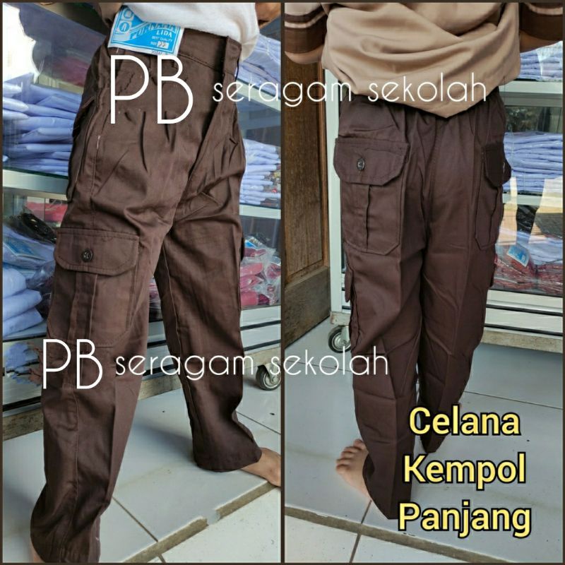 School UNIFORM - pdl cargo scout pants 6 pockets SD/MI SMP/MTS elastic ...