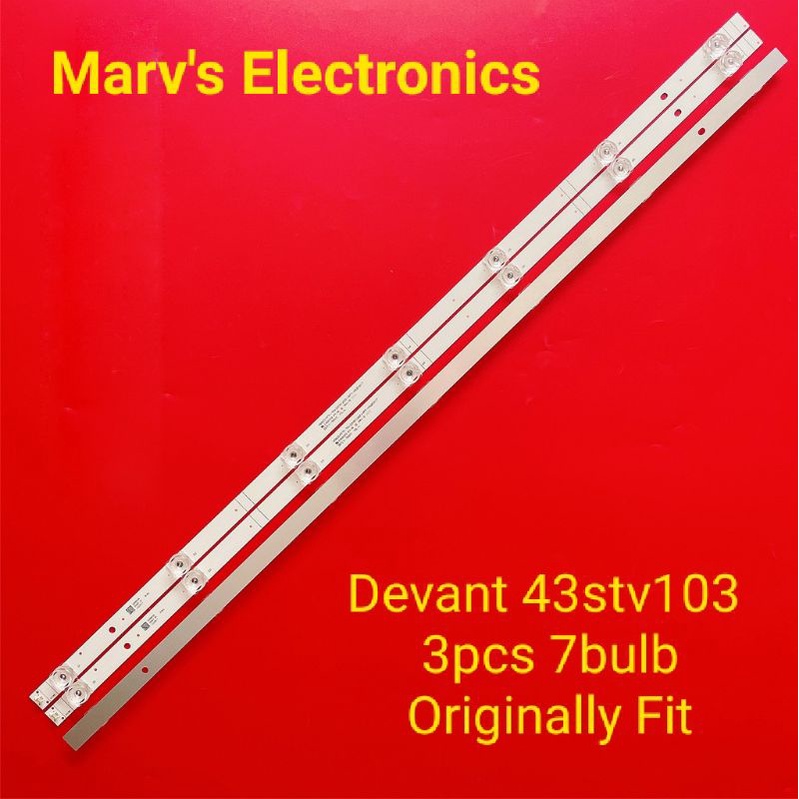 Backlight Set 43inch Devant 43stv103 Brandnew Originally Fit 3strip 7B ...