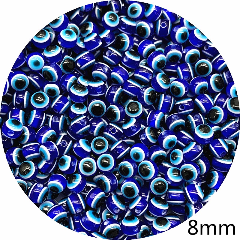 6mm/8mm/10mm/12mm blue round eye beads, can be used to make DIY jewelry ...