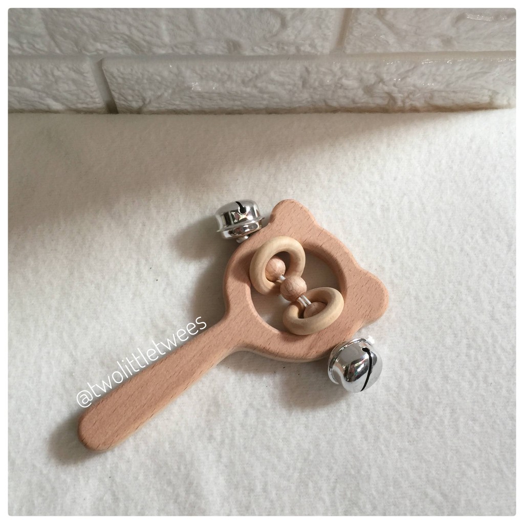 Wooden Hand Rattle with Bells - Montessori Toy | Shopee Philippines
