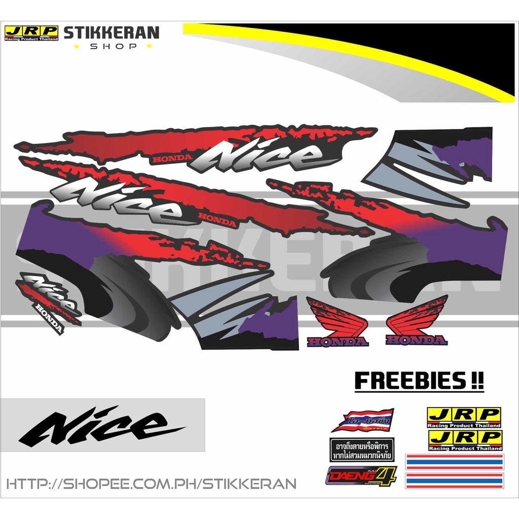 HONDA NICE 125/ RS 125 1998 THAILAND STOCK DECAL | Shopee Philippines