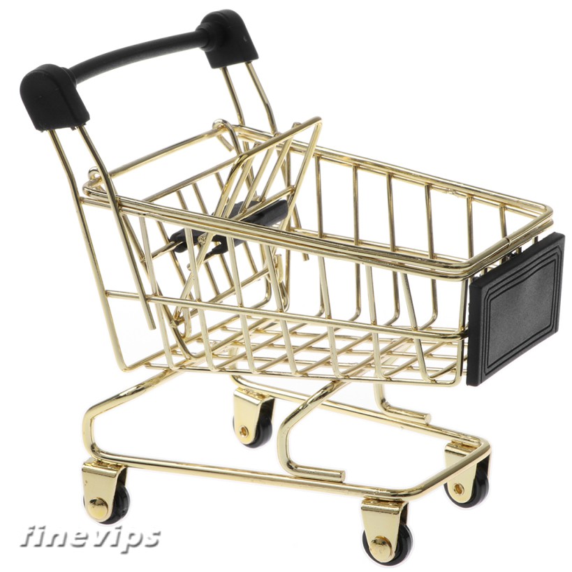Mini Metal Shopping Cart Salesman Sample Kids Pretend Play Toy | Shopee ...