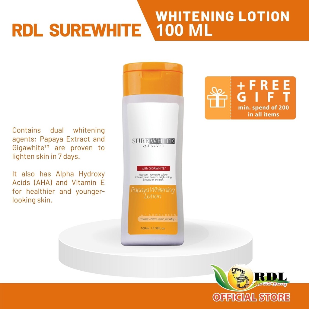 RDL Surewhite Lotion 100ml | Shopee Philippines