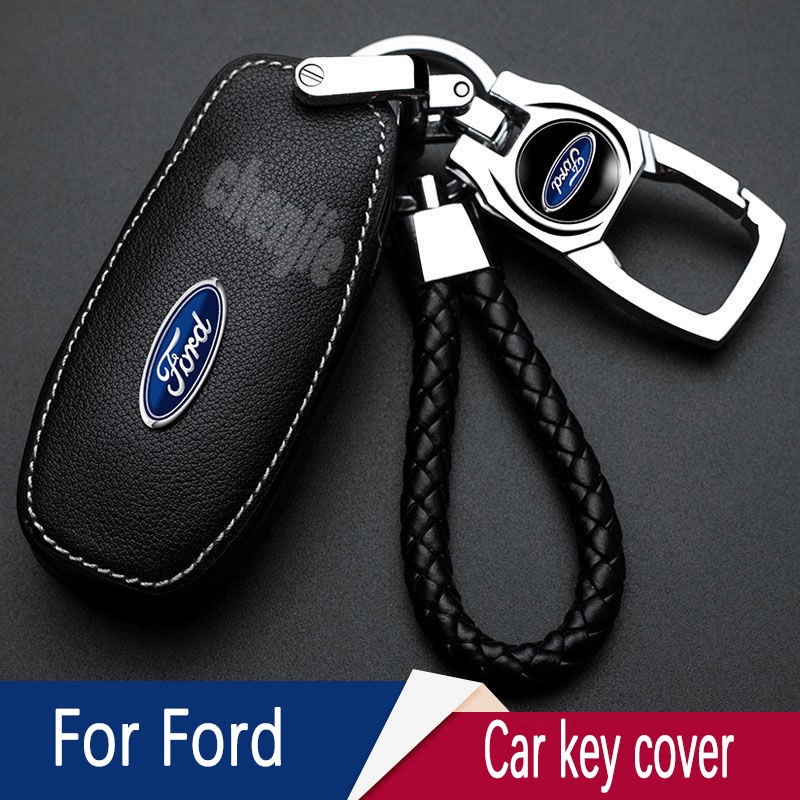 Cod high quality leather for Ford key cover Remote key case with key ...