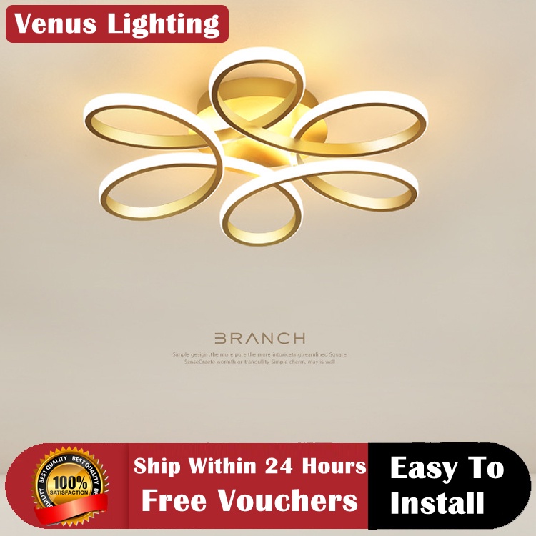 Ceiling Light Flush Mount Ceiling Light Chandelier 3 Color Led Light ...
