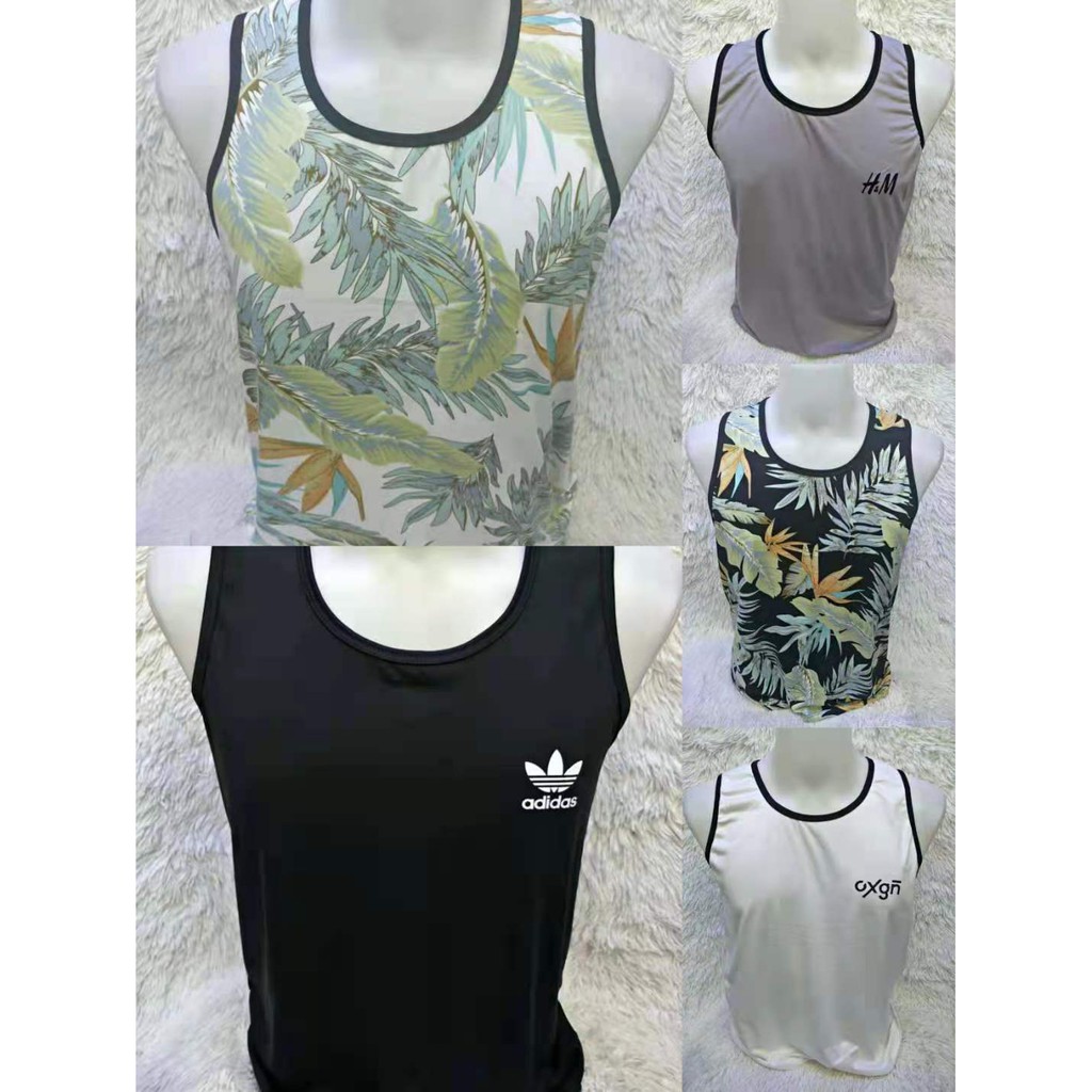 15+ Design Korean Men's Logo Muscle Tee Cotton Sleeveless Sports Gym ...