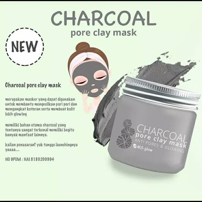 Ms. glow Clay mask Charcoal | Shopee Philippines