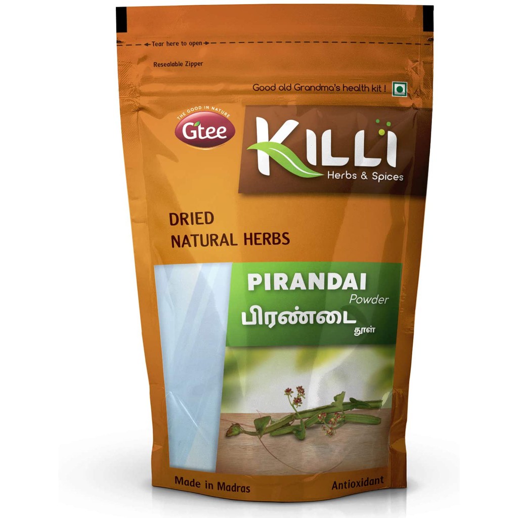 KILLI Pirandai Hadjod Veld Grape Cissus quadrangularis Nalleru Powder ...