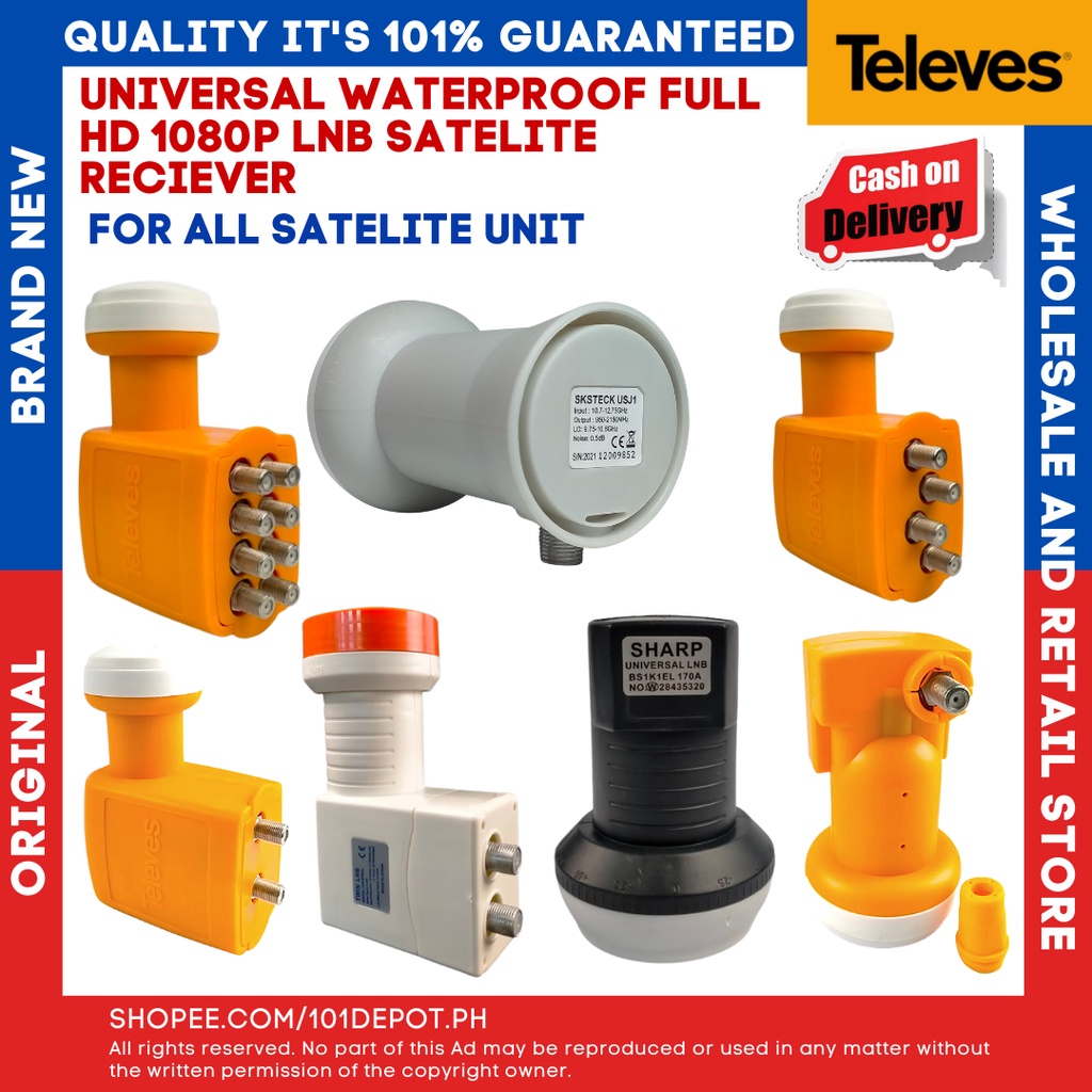 LNB UNIVERSAL WATERPROOF FULL HD SINGLE, DUAL , QUAD & OCTO FOR ALL ...