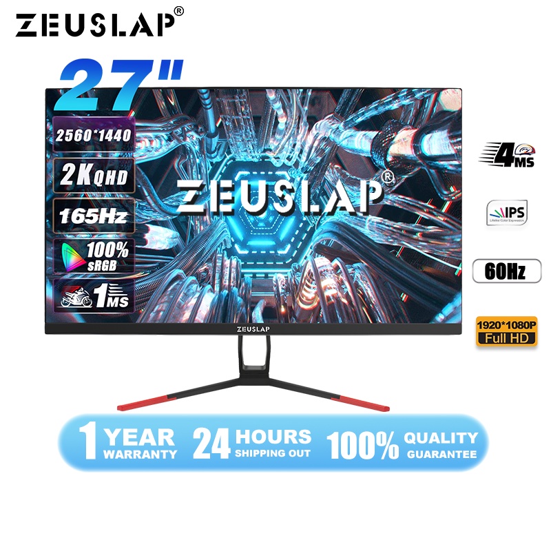 ZEUSLAP 27C2K165H 27" Monitor, 2560*2440P FHD 100%sRGB LED Gaming PC ...