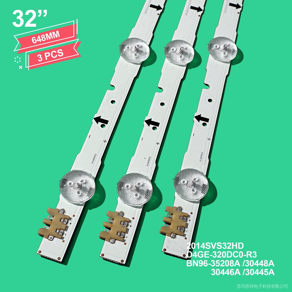 (New Kit)3pcs 7LEDs 650mm LED backlight strip for sam-sung 32Inch TV ...