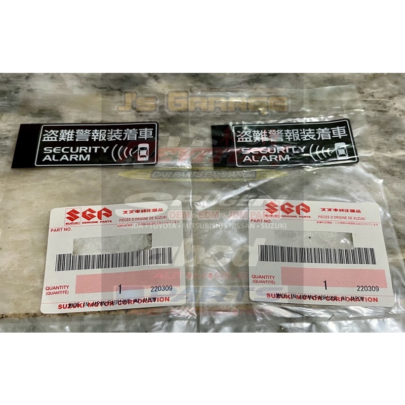 Bnew Orig Suzuki Jdm doorglass alarm label | Shopee Philippines